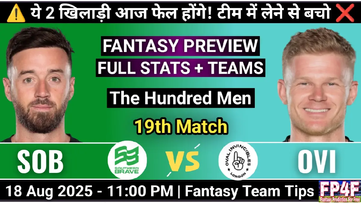 SOB vs OVI Team Prediction 19th Match, Player Battle, Player Stats ...